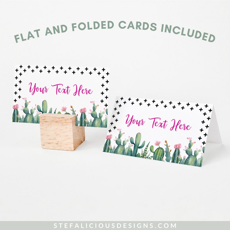 Fiesta Place Card Template, Mexico Themed Table Cards, Editable ...