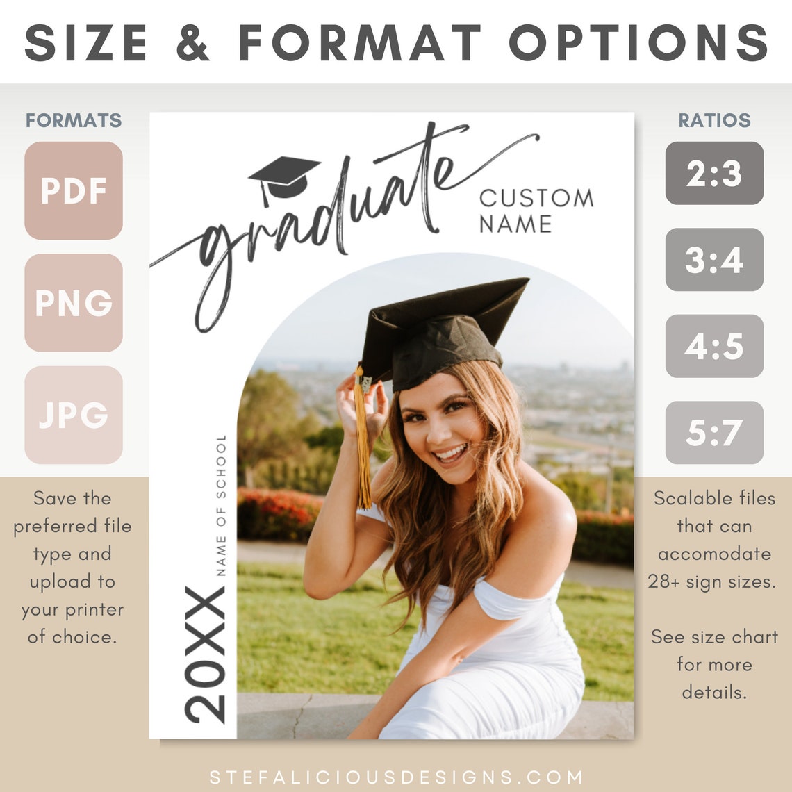 Graduation Party Sign Template, Photo Graduation Welcome Poster, Modern ...