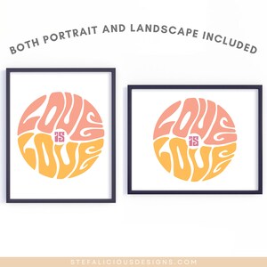 Subtle Pride Wall Art, Retro Love is Love Pride Month Decor, LGBTQ ...