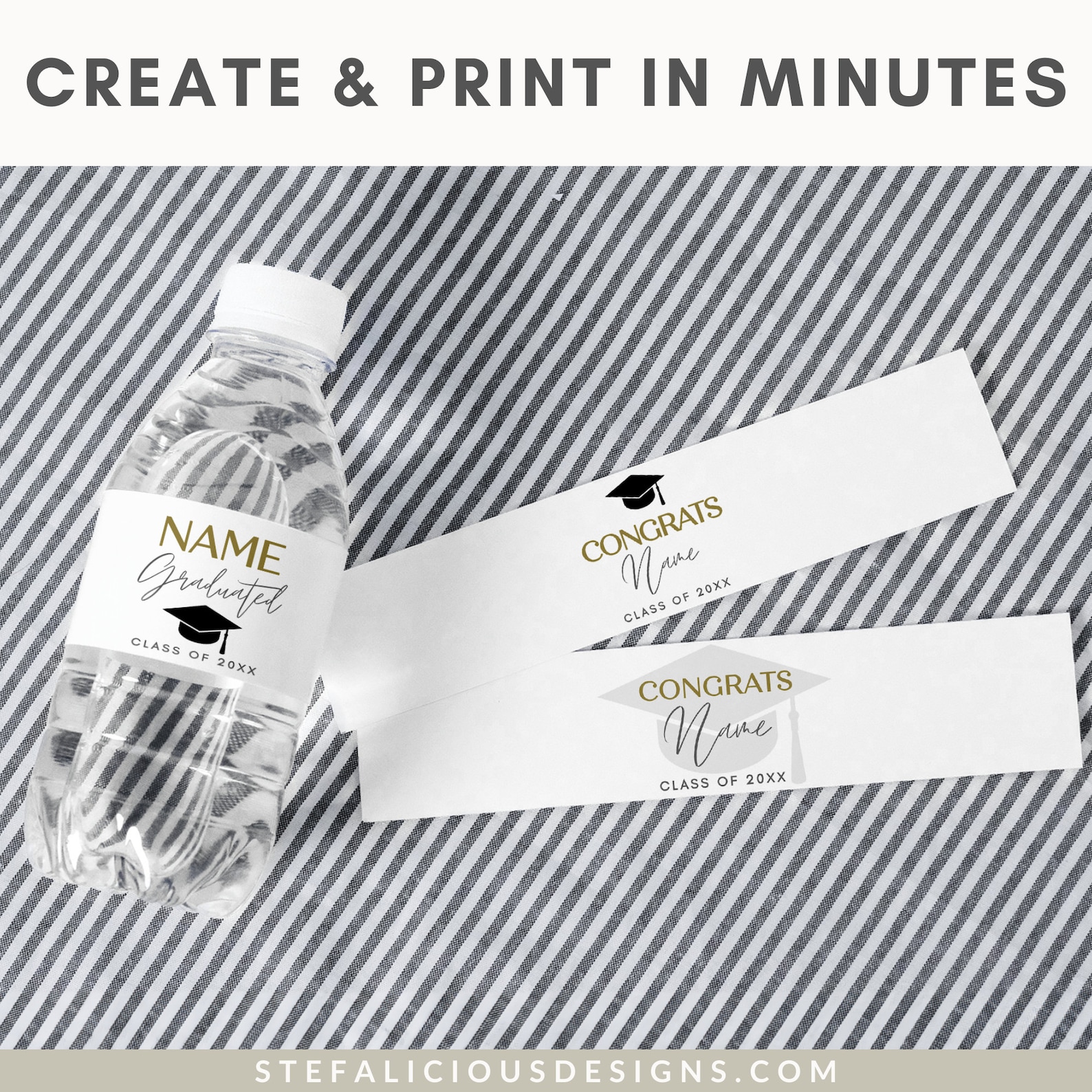 Graduation Water Bottle Labels, Graduation Party Water Bottle Label ...