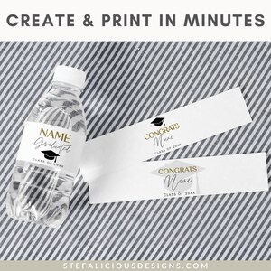 Graduation Water Bottle Labels, Graduation Party Water Bottle Label ...