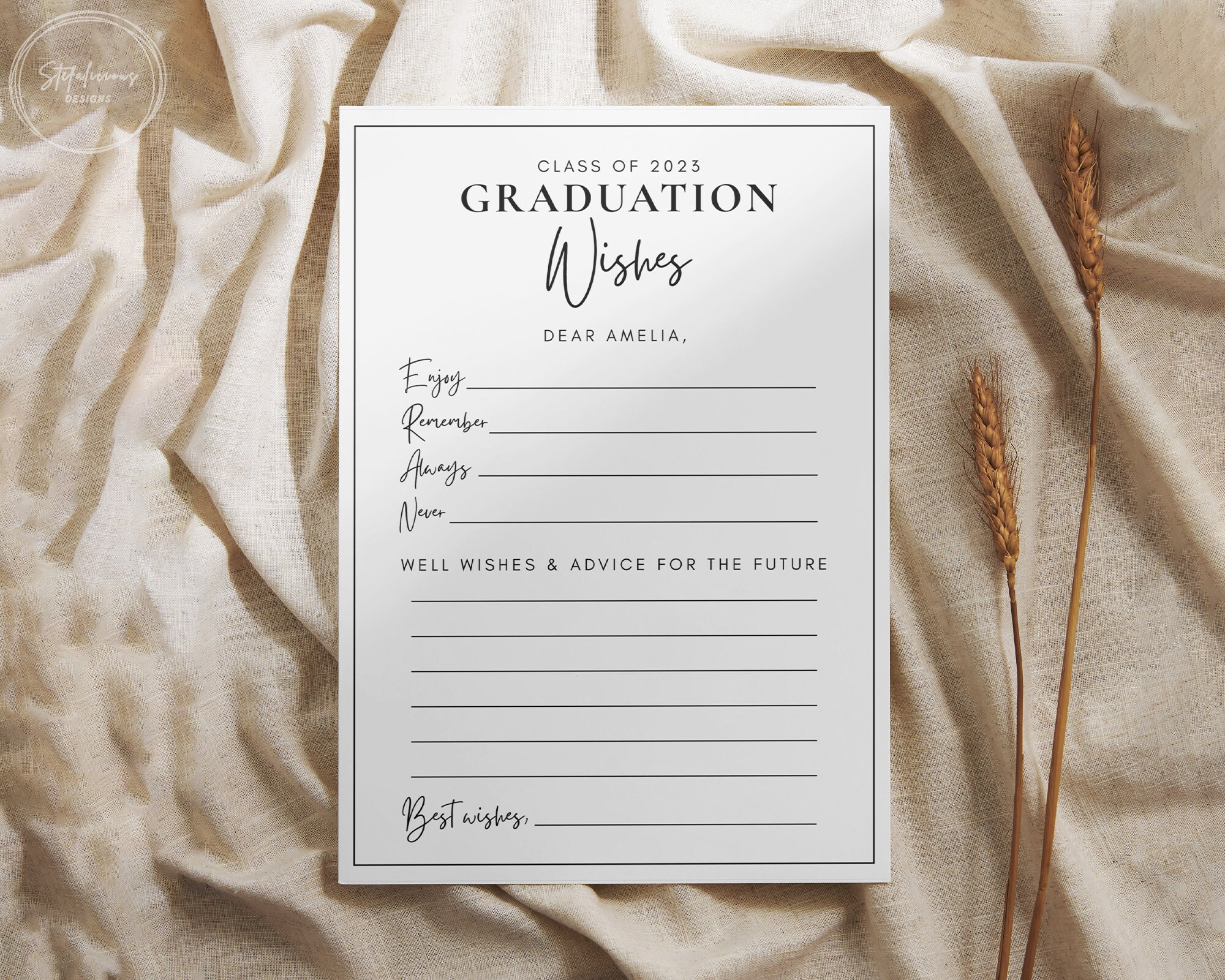 Graduation Advice Cards Wishes for the Graduate Class of - Etsy