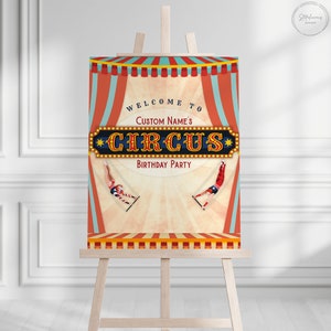 Circus Themed Welcome Signs, Circus Party Decor, Carnival Party Decor ...