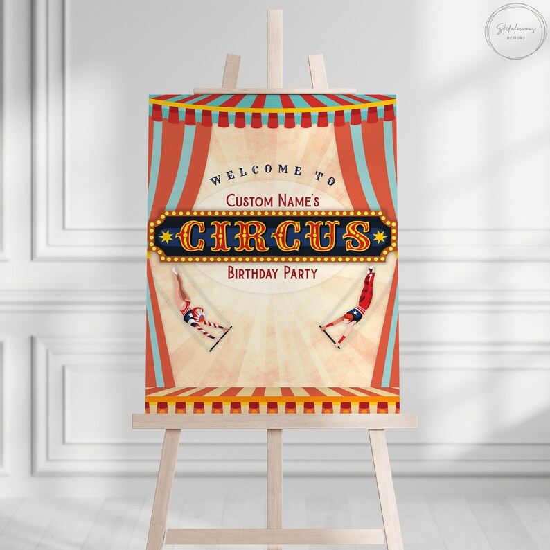 Circus Themed Welcome Signs, Circus Party Decor, Carnival Party Decor ...