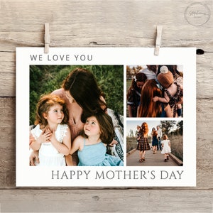 Editable Custom Photo Mother's Day Card, for Mom, Minimalist Card ...