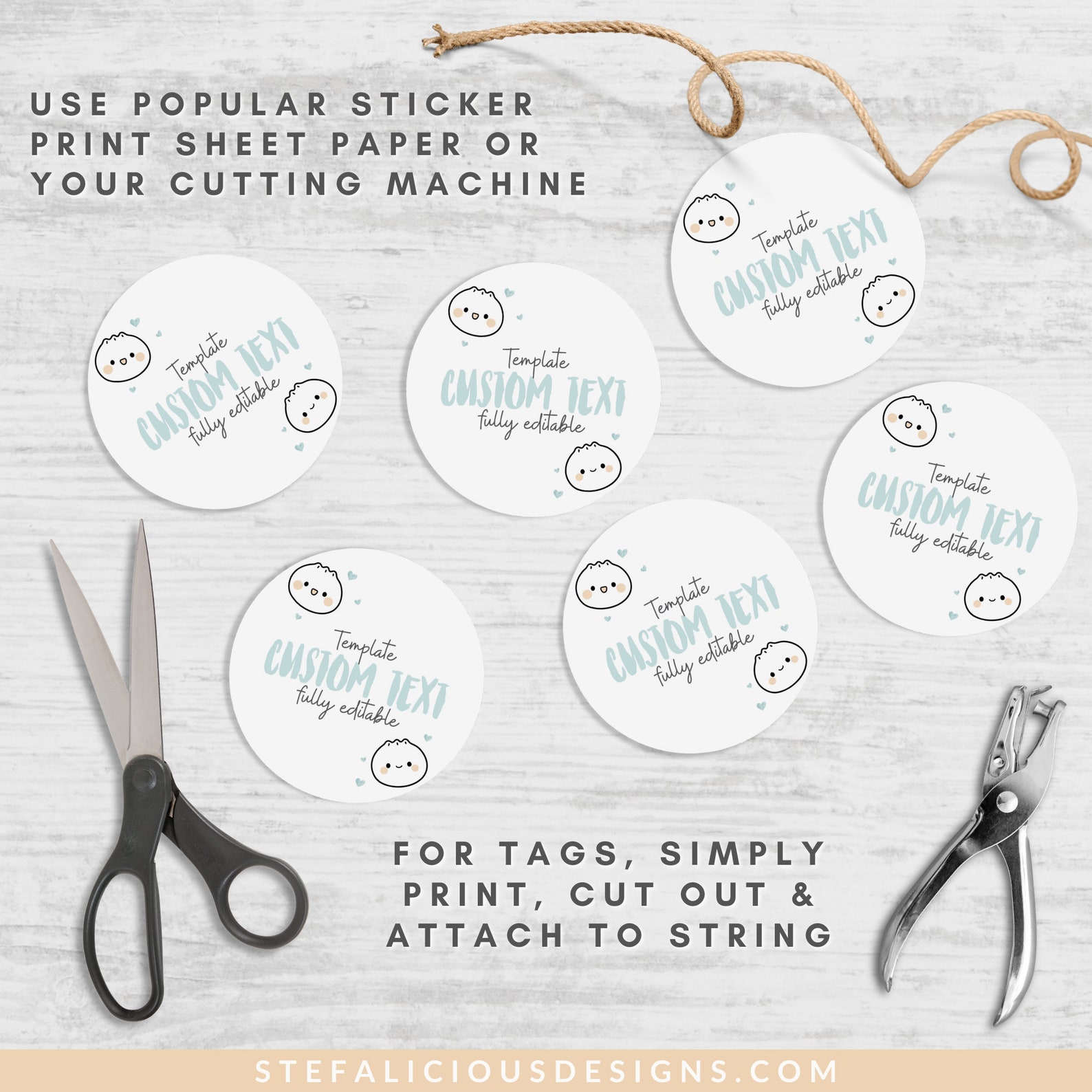 Cute Dumpling Sticker Tags, Printable Little Dumpling Tags, Bao Thank ...