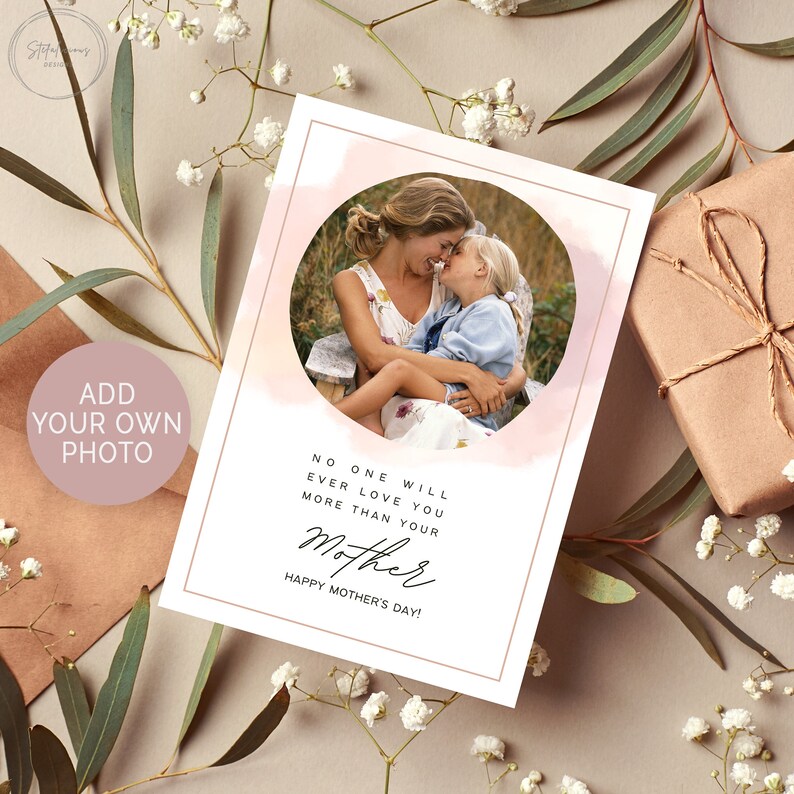 Personalized Custom Photo Mother's Day Card, for Mom, Birthday Card ...