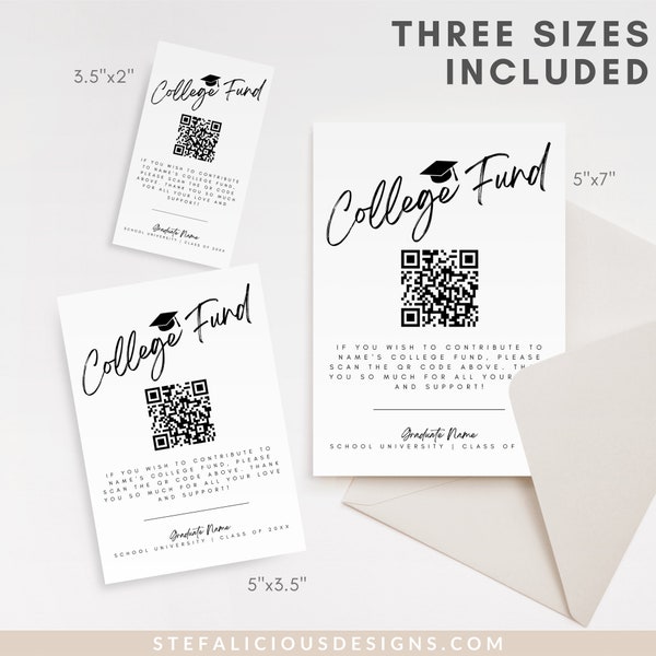 Graduation Invitation With Qr Code - Etsy