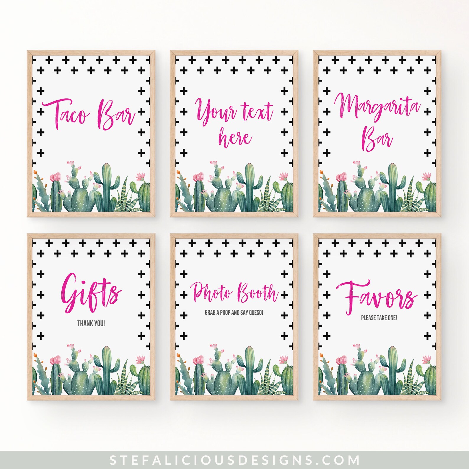 Fiesta Table Signs, Printable Mexico Theme Party Sign, Watercolor ...