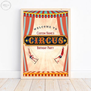 Circus Themed Welcome Signs, Circus Party Decor, Carnival Party Decor ...