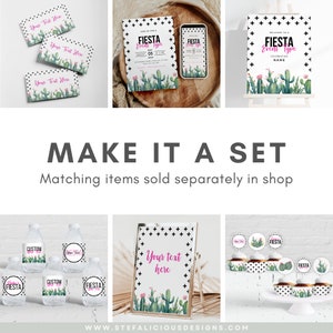 Fiesta Table Signs, Printable Mexico Theme Party Sign, Watercolor ...