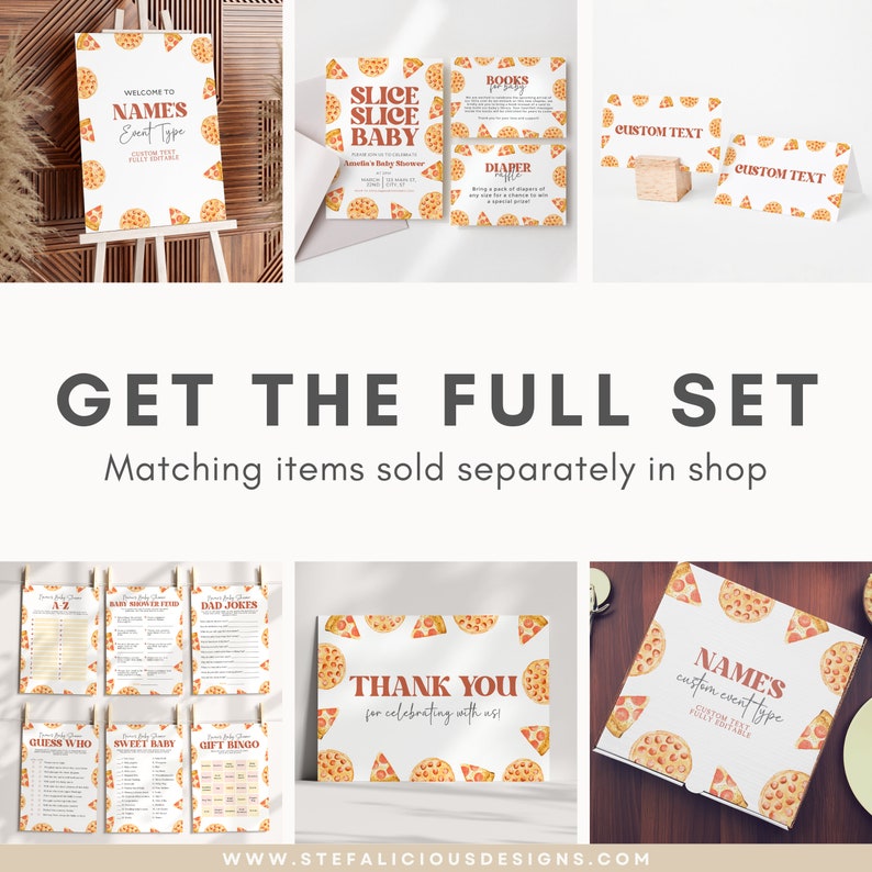 Pizza Box Label, Printable Pizza Theme Template, Pizza Party Favor ...