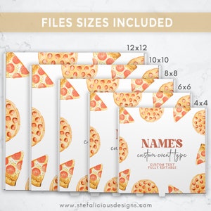 Pizza Box Label, Printable Pizza Theme Template, Pizza Party Favor ...
