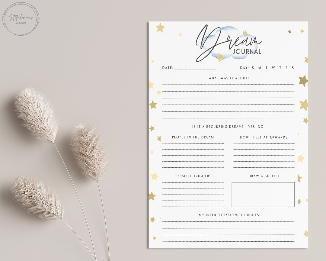 Dream Journal, Printable or Digital Dream Log, Ipad, Goodnotes ...