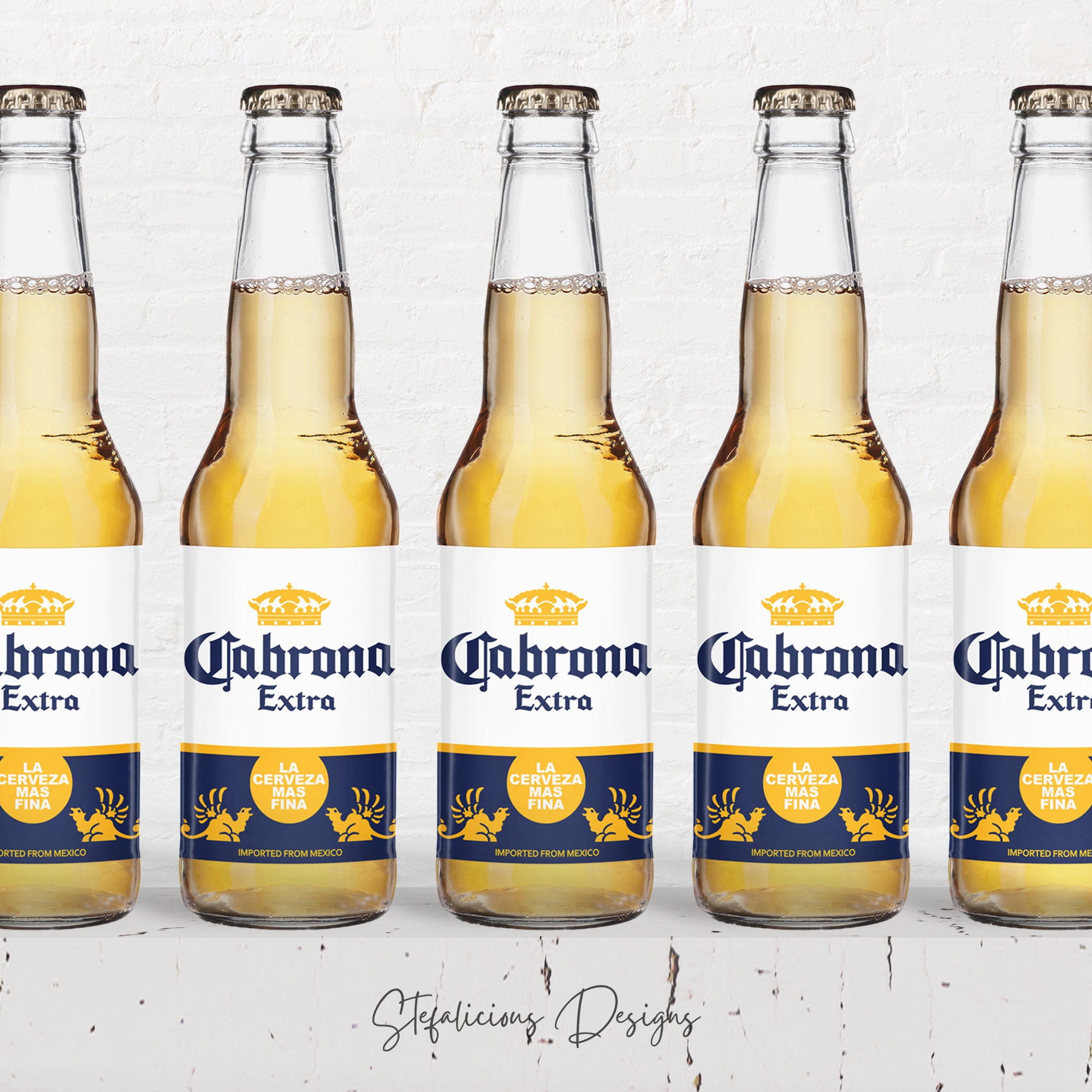 Corona Beer Labels, Cabrona Funny Beer Pun, Cerveza, Mexican Theme ...