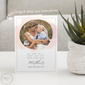 Personalized Custom Photo Mother's Day Card, for Mom, Birthday Card ...