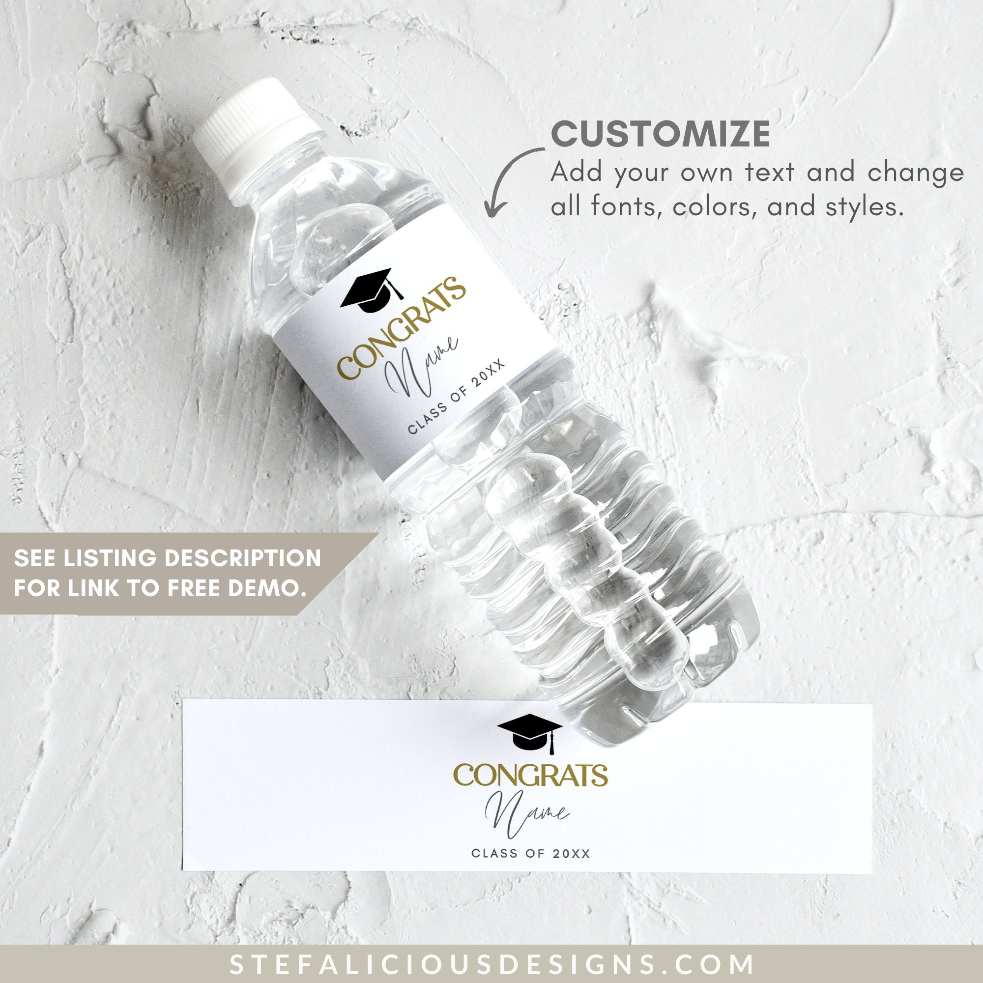 Graduation Water Bottle Labels, Graduation Party Water Bottle Label ...