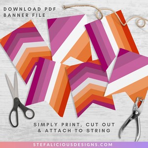 Lesbian Pride Banner, Printable LGBTQ Pride Month Decor, Pride Party ...