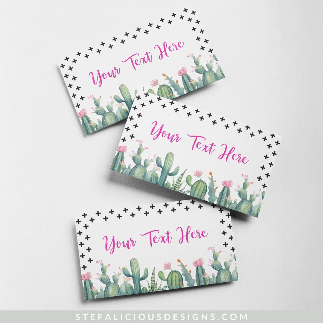 Fiesta Place Card Template, Mexico Themed Table Cards, Editable ...