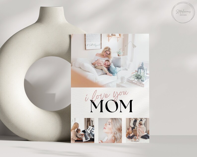 Custom Photo Greeting Card for Mom Printable Template - Etsy