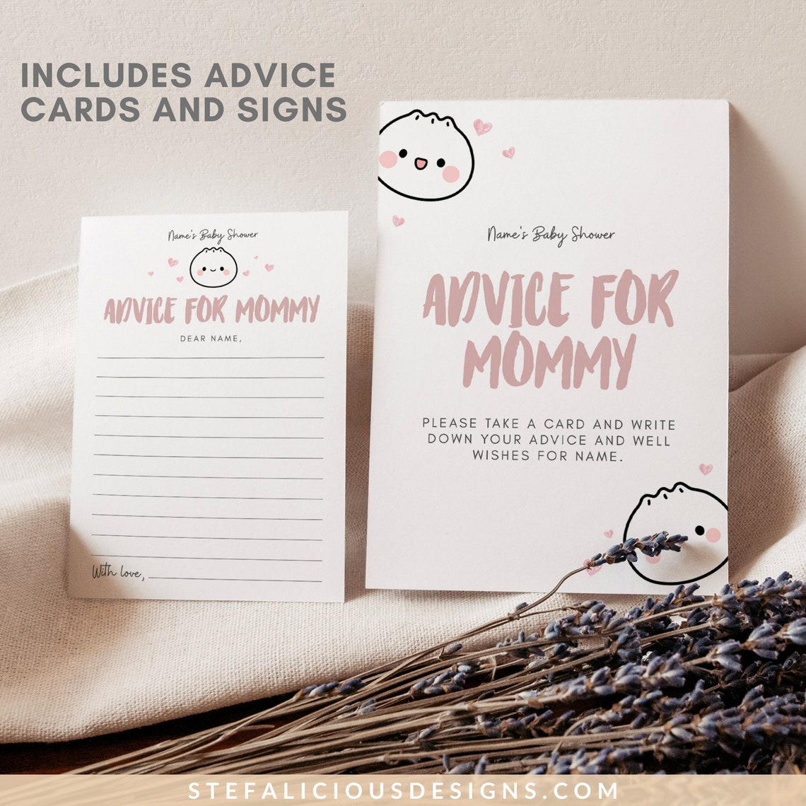 Baby Shower Advice Cards Set, Advice for Mommy, Baby Advice and Wishes ...