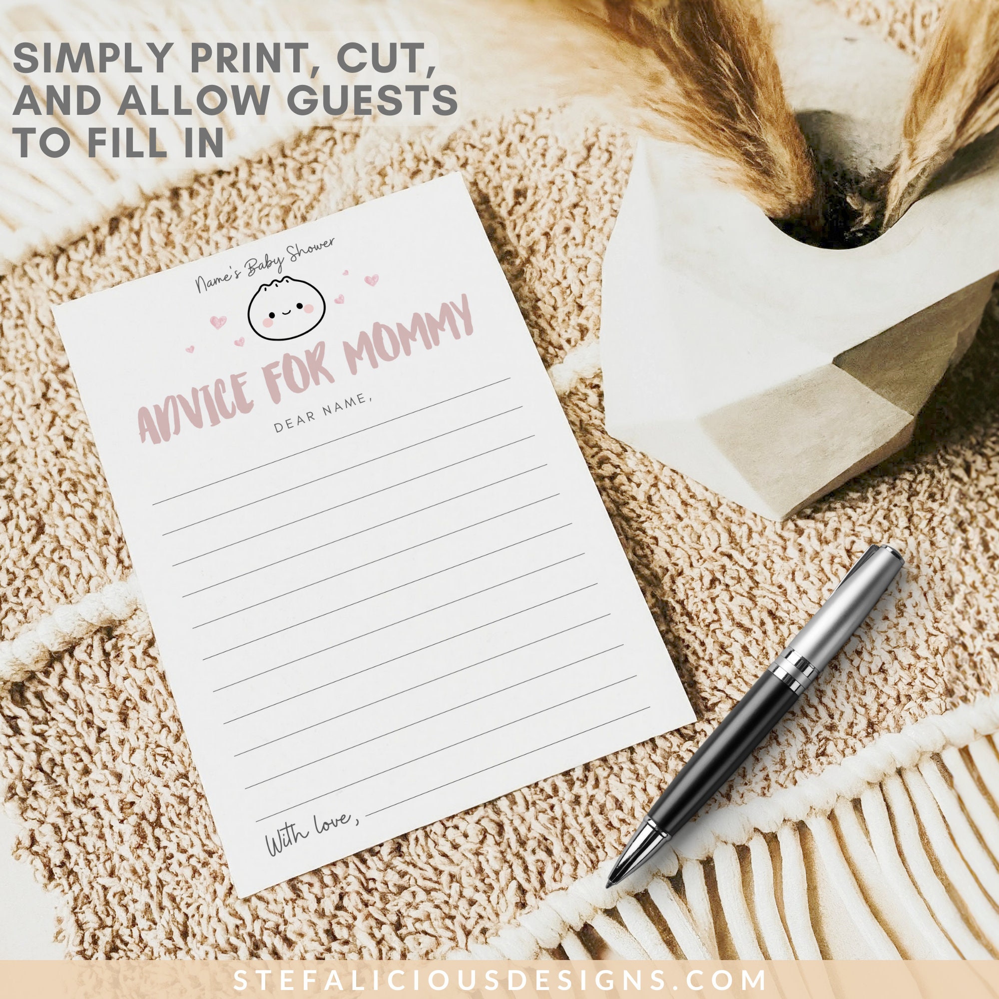Baby Shower Advice Cards Set, Advice for Mommy, Baby Advice and Wishes ...