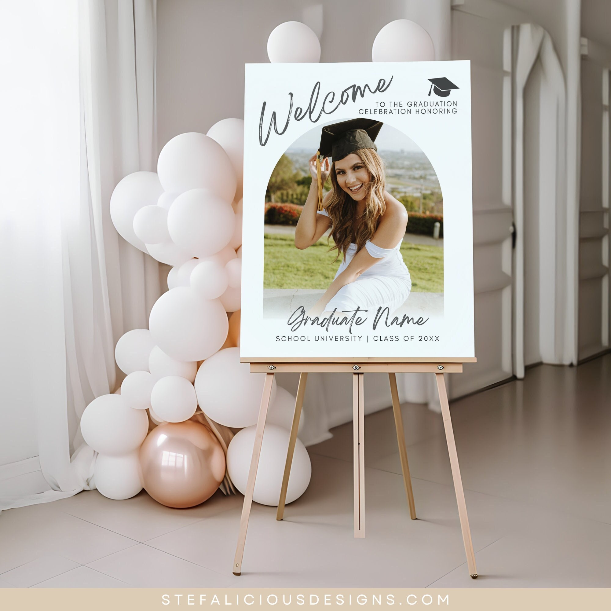 Graduation Party Welcome Sign Template, Photo Graduation Welcome Poster ...