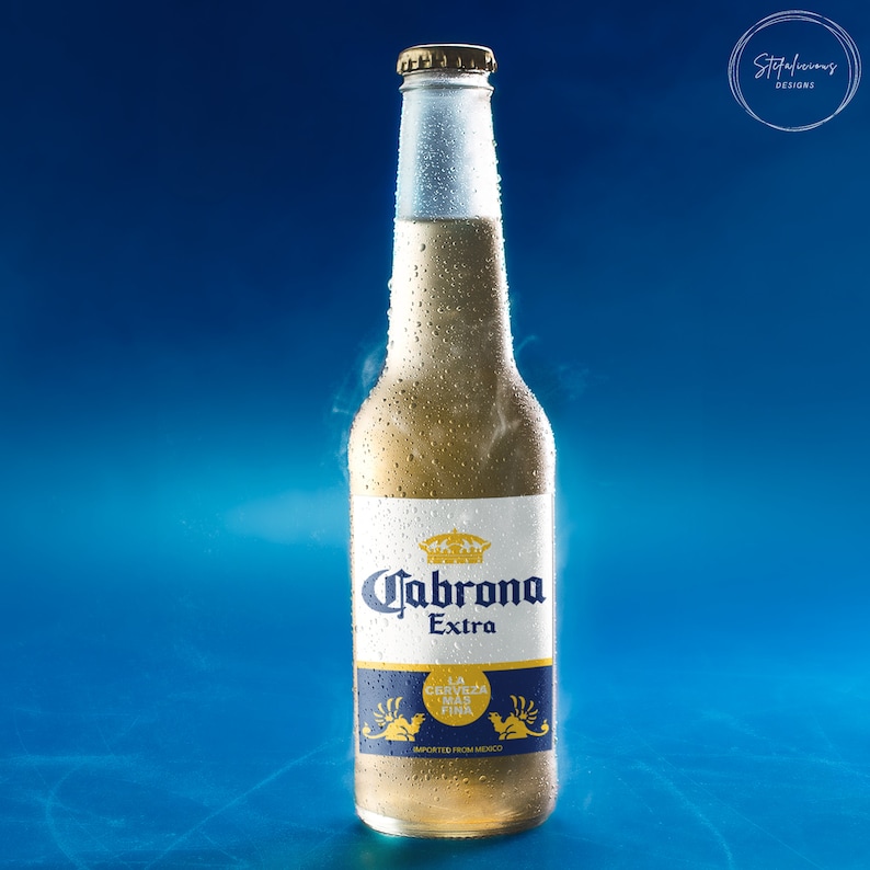 Corona Beer Labels, Cabrona Funny Beer Pun, Cerveza, Mexican Theme ...