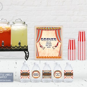 Editable Circus Party Table Signs Carnival Party Decor - Etsy