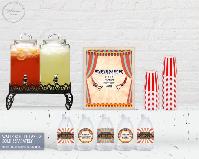 Editable Circus Party Table Signs Carnival Party Decor - Etsy