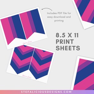 Bisexual Pride Flag Printable Banner for LGBTQ Pride Month, Pride Party ...
