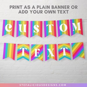 Pride Flag Banner, Printable LGBTQ+ Pride Month Decor, Editable Pride ...