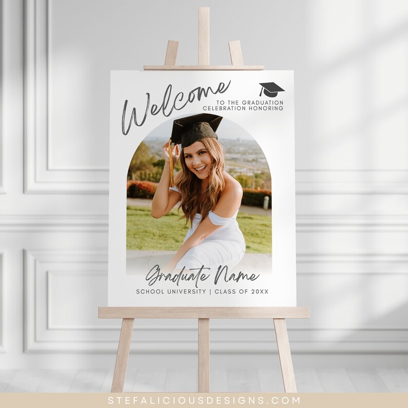 Graduation Party Welcome Sign Template, Photo Graduation Welcome Poster ...