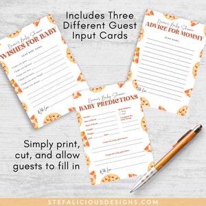 Slice Slice Baby Editable Pizza Baby Shower Games Set, Gender Neutral ...