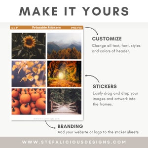 Canva Frame Sticker Template Bundle to Build Your Own Printable Sticker ...