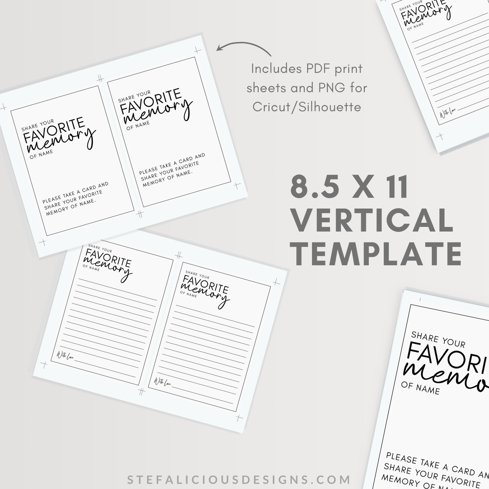 Share a Memory Card Template, Personalized Favorite Memory, Memorial ...