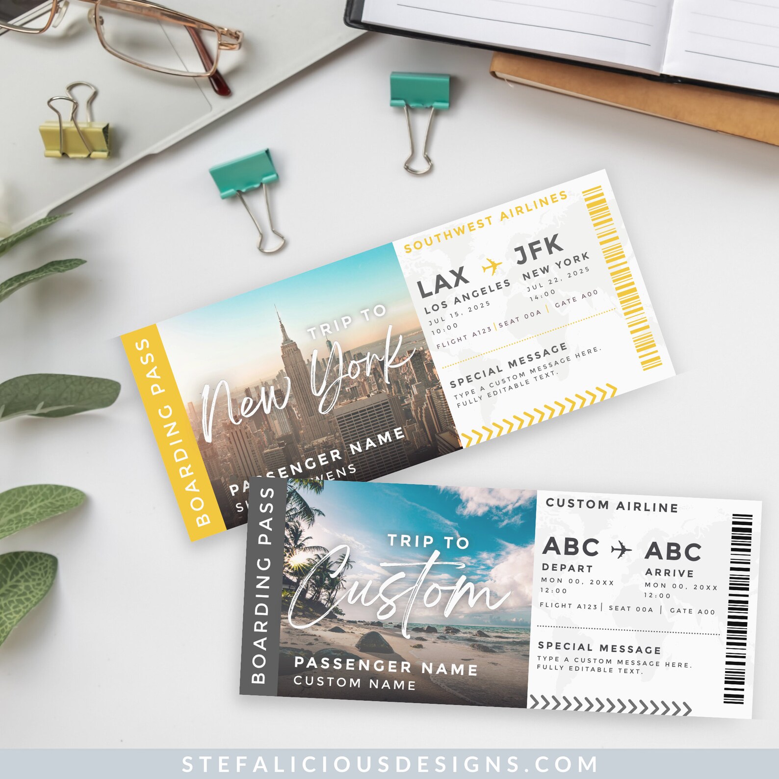 Editable Boarding Pass Template, Printable Boarding Pass, Customizable ...