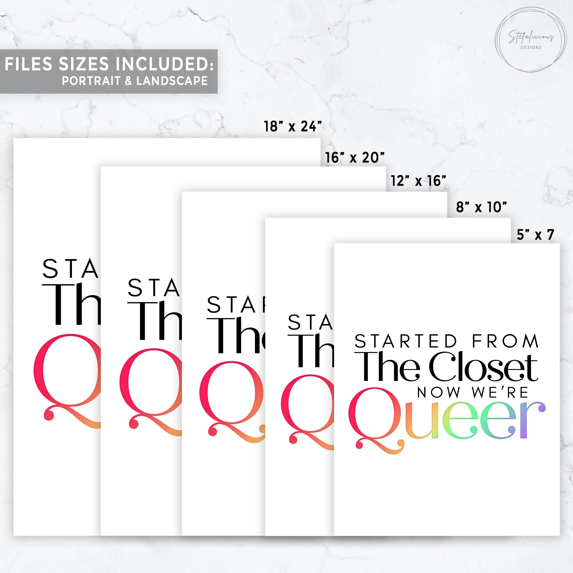 Printable Pride Pun Wall Art Started From the Closet Now - Etsy