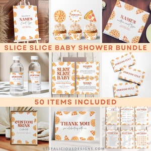 Slice Slice Baby Shower Bundle, Pizza Baby Shower Set, Pizzeria Baby ...