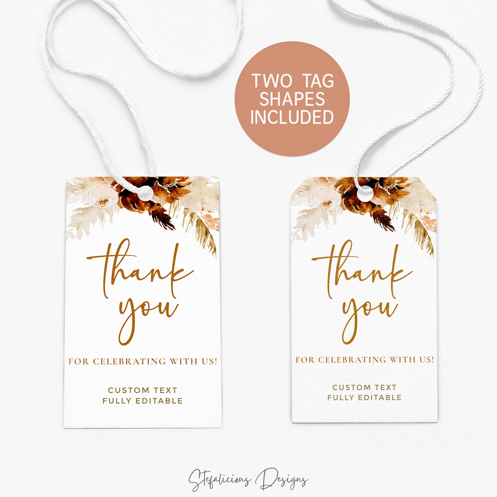 Fall Gift Tags, Fall Wedding Favor Tags, Fall Shower, Fall Floral ...