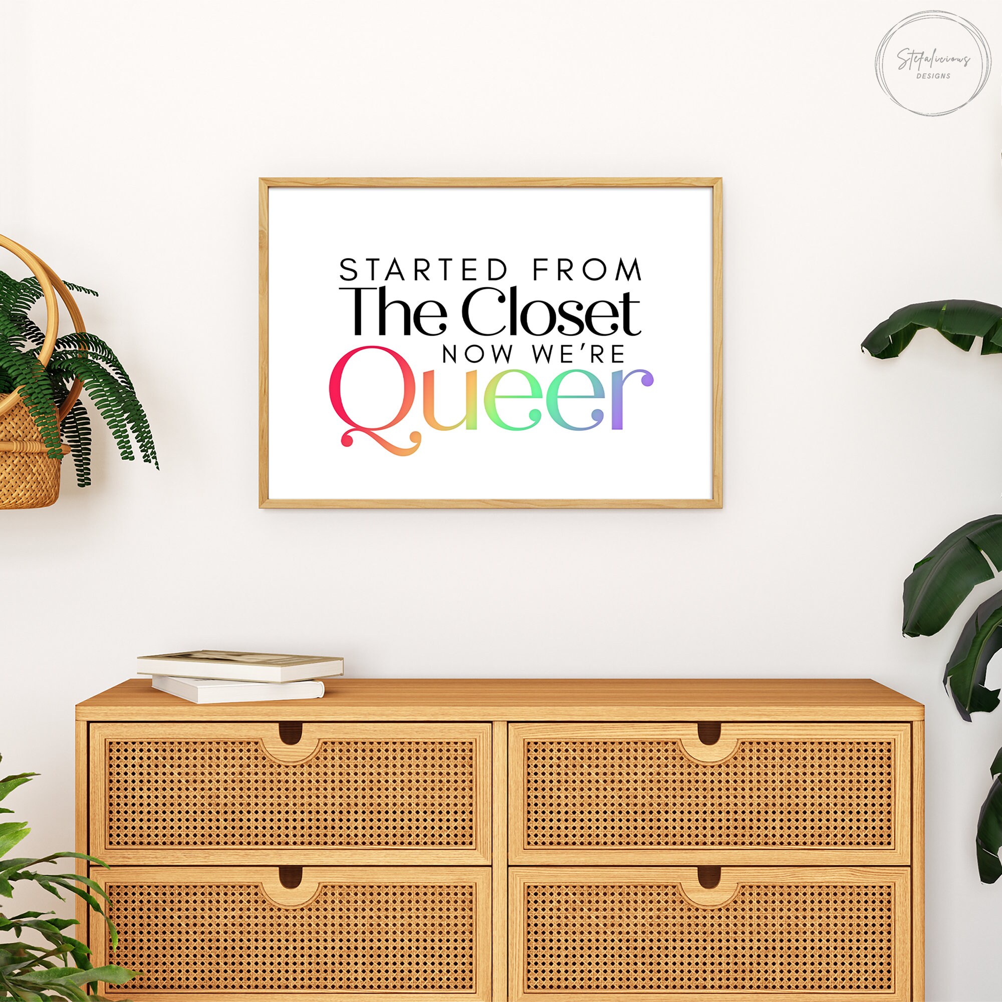 Printable Pride Pun Wall Art Started From the Closet Now - Etsy