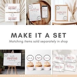 Cute Dumpling Welcome Sign, Little Dumpling Baby Shower Event Sign, Dim ...