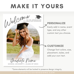 Graduation Party Welcome Sign Template, Photo Graduation Welcome Poster ...