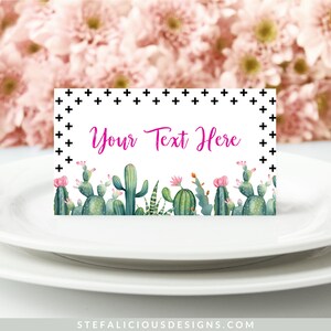 Fiesta Place Card Template, Mexico Themed Table Cards, Editable ...