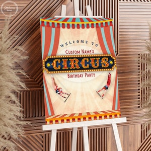 Circus Themed Welcome Signs, Circus Party Decor, Carnival Party Decor ...