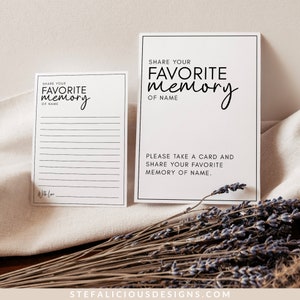Share a Memory Card Template, Personalized Favorite Memory, Memorial ...