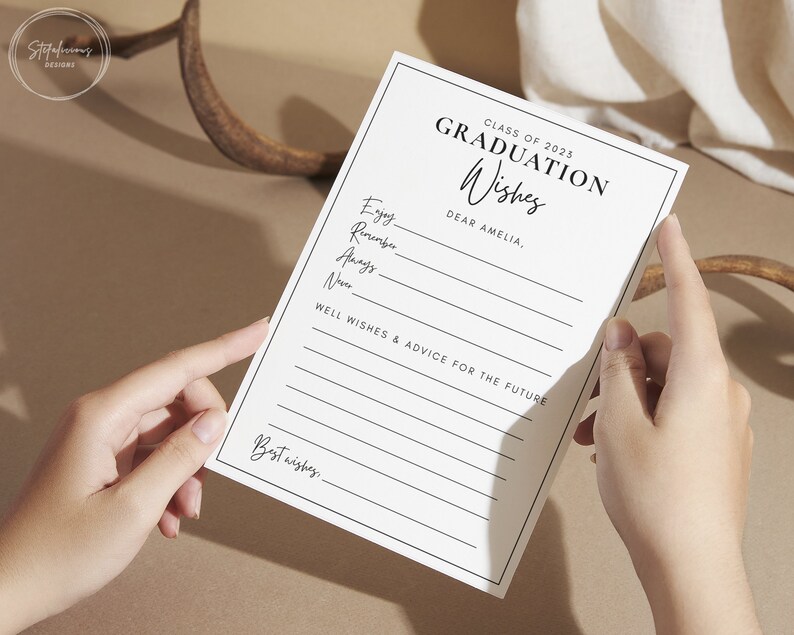 Graduation Advice Cards Wishes for the Graduate Class of - Etsy