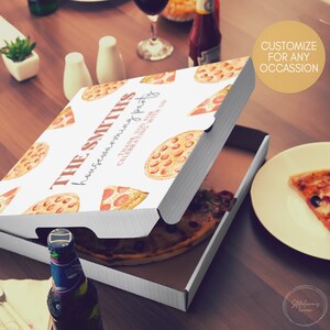 Pizza Box Label, Printable Pizza Theme Template, Pizza Party Favor ...