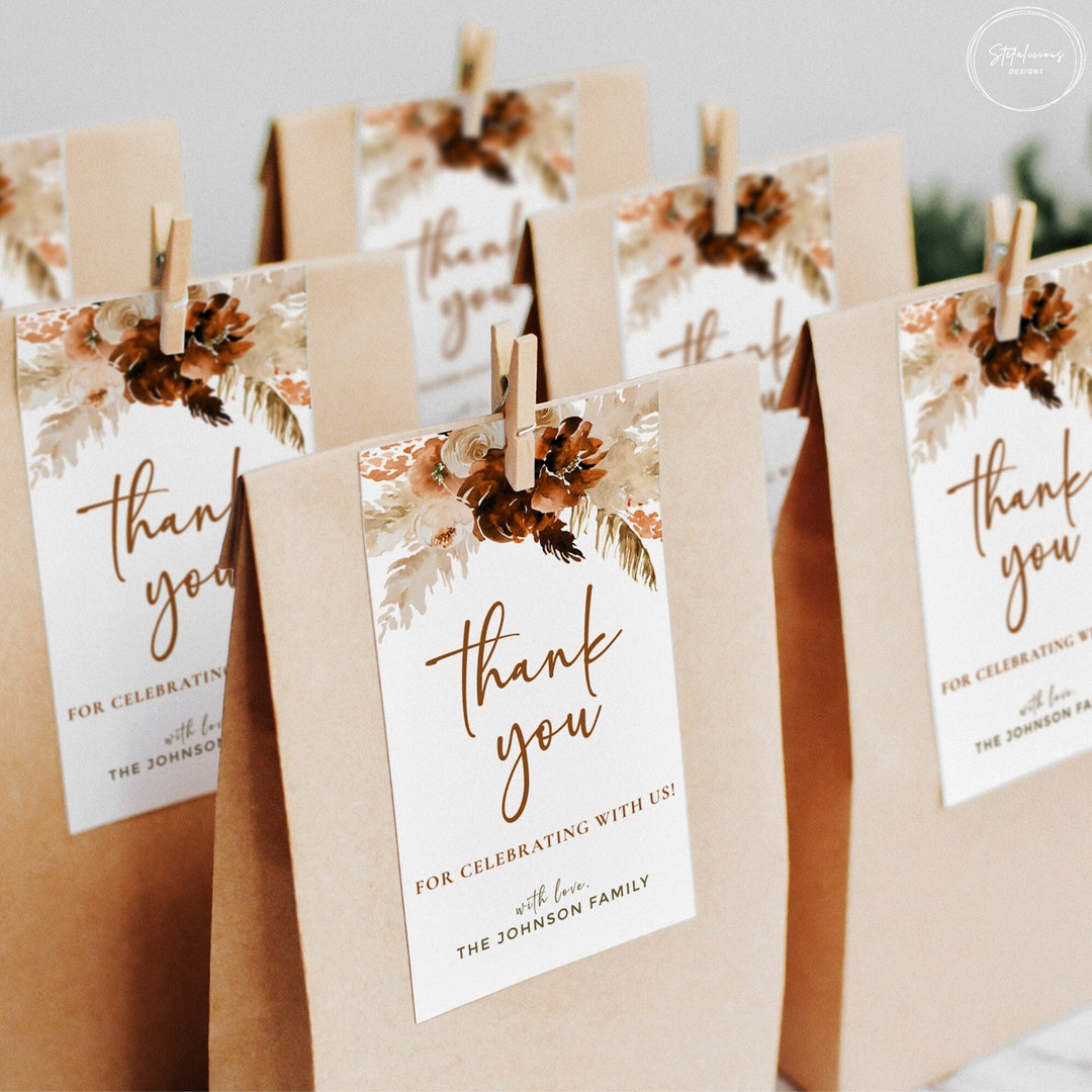 Fall Gift Tags, Fall Wedding Favor Tags, Fall Shower, Fall Floral ...