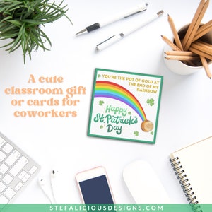 St Patricks Day Cards, Printable Candy Cards, Party Favors, Pot of Gold ...